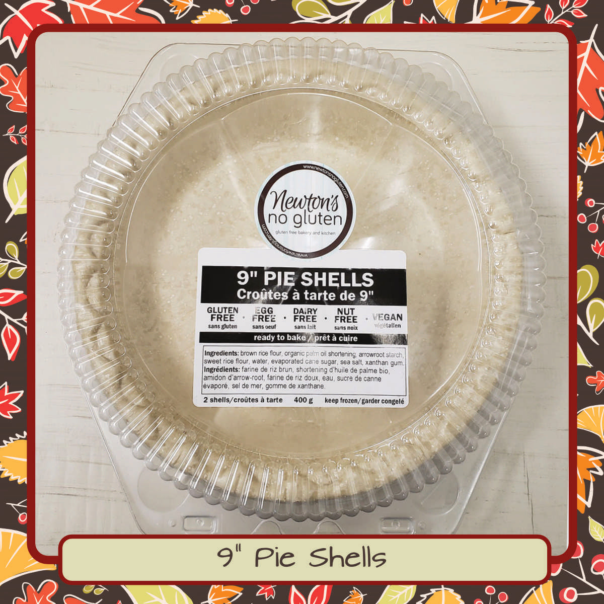 Newtons No Gluten 9 inch pie shells – Newton's No Gluten